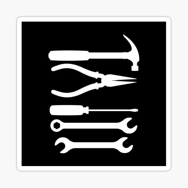 "Mechanic Tools" Sticker for Sale by URBANBOX | Redbubble