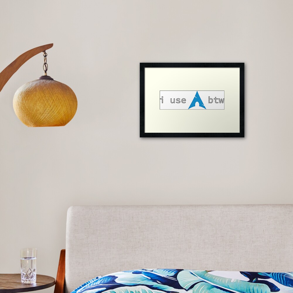 "i use arch btw" Framed Art Print by Mr-M00 | Redbubble