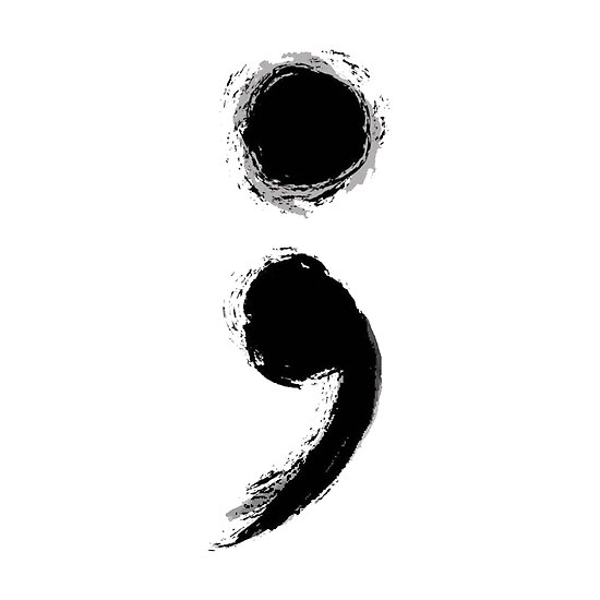 "Semi-Colon" Poster by BlankCanvase | Redbubble