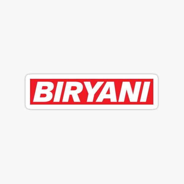 "Biryani" Sticker for Sale by kamrankhan | Redbubble