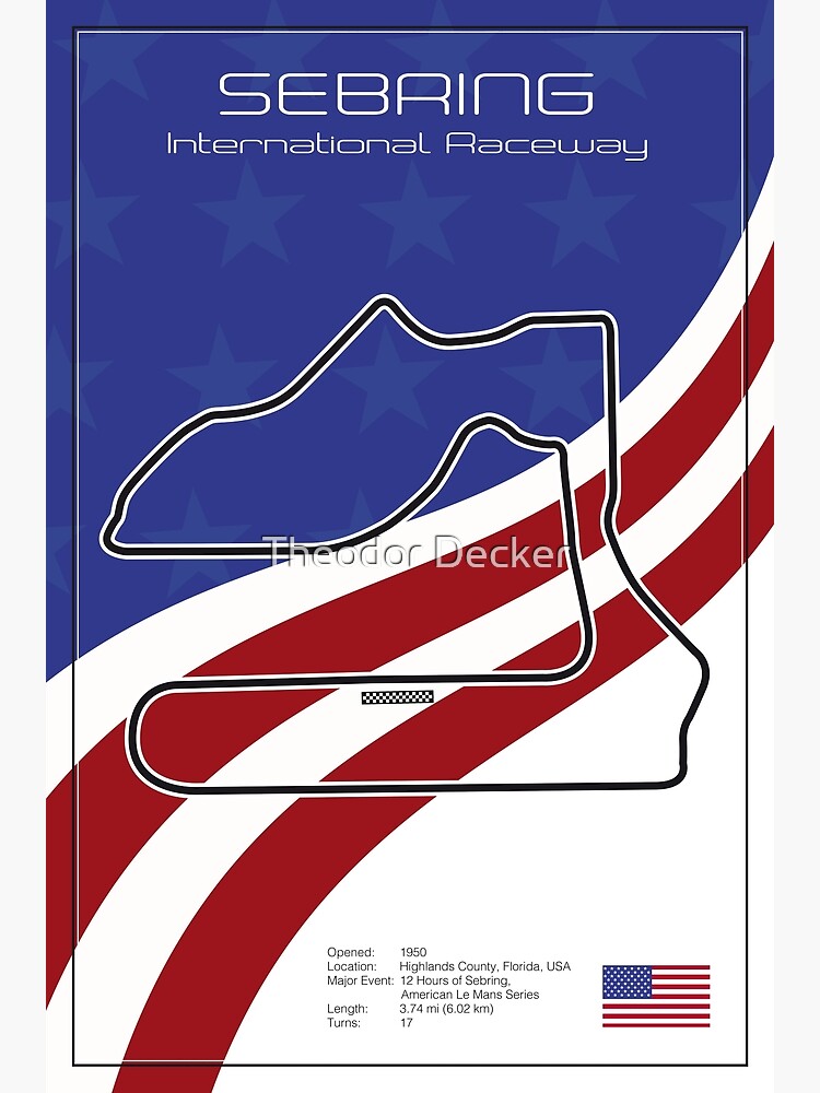 "Sebring Race Track" Framed Art Print for Sale by theodordecker | Redbubble