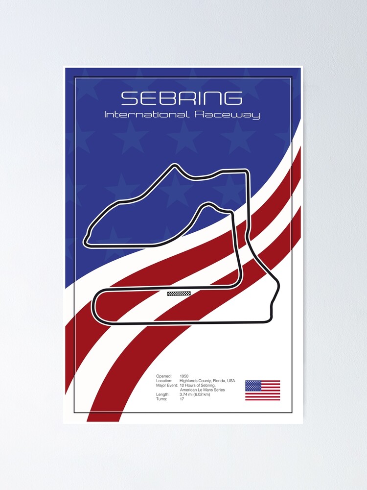 "Sebring Race Track" Poster by theodordecker | Redbubble