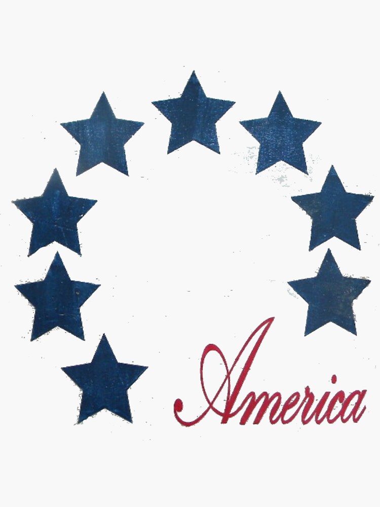 "America with Stars" Sticker for Sale by cabindog | Redbubble