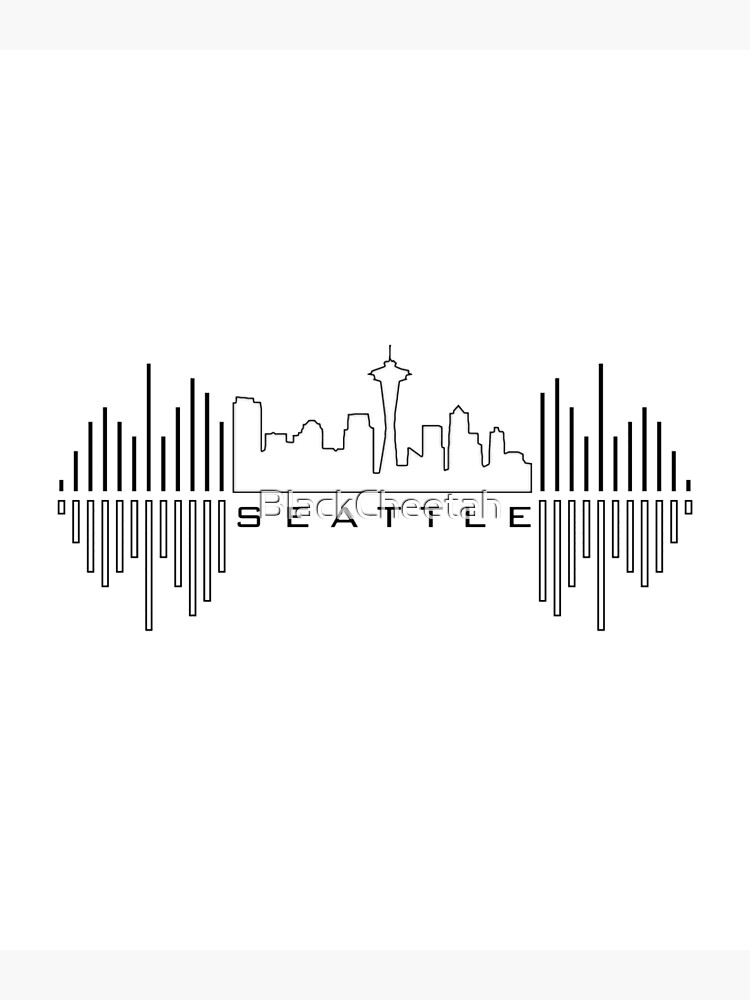 "Seattle City Soundwave" Poster for Sale by BlackCheetah | Redbubble