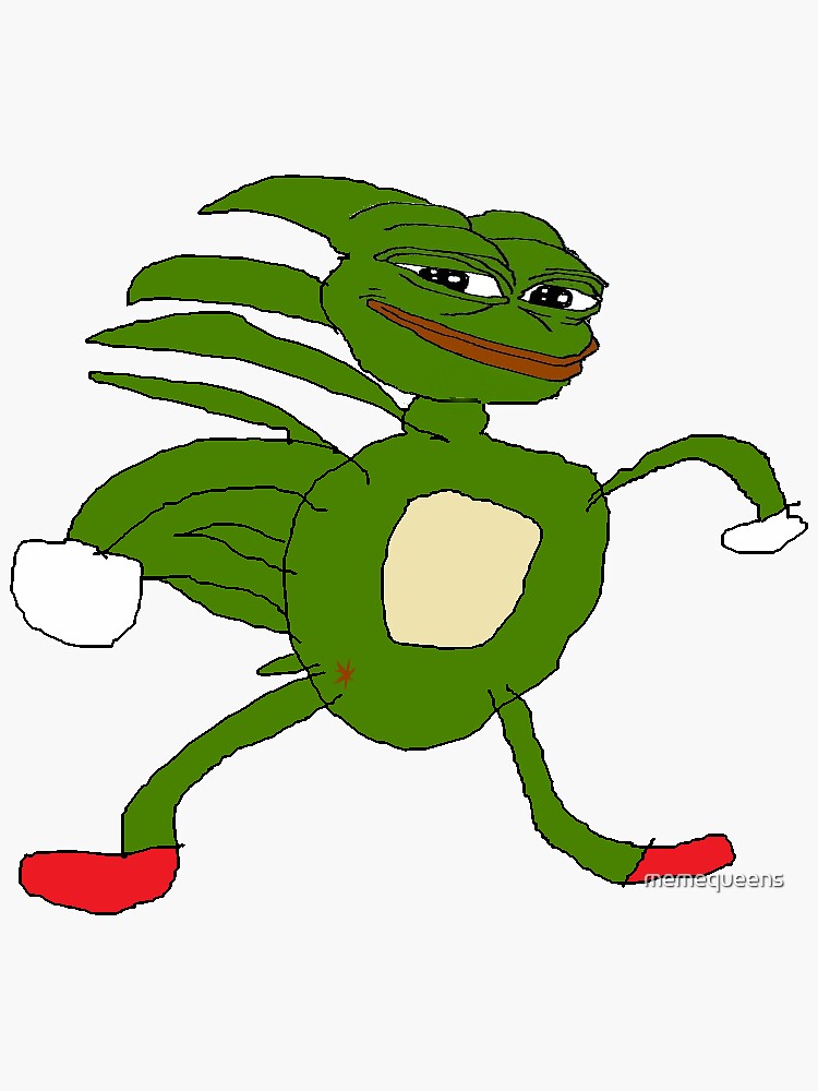 "Sonic Pepe meme" Sticker for Sale by memequeens | Redbubble