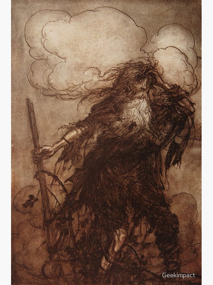 "Arthur Rackham vintage illustration - Rip Van Winkle" Sticker for Sale ...