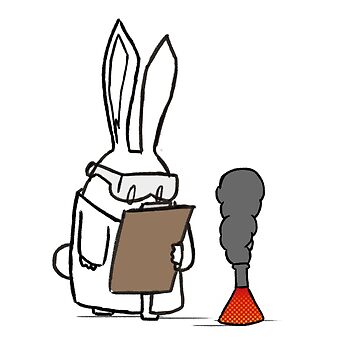 "Scientific Rabbit" Sticker for Sale by Electrunk-Funk | Redbubble