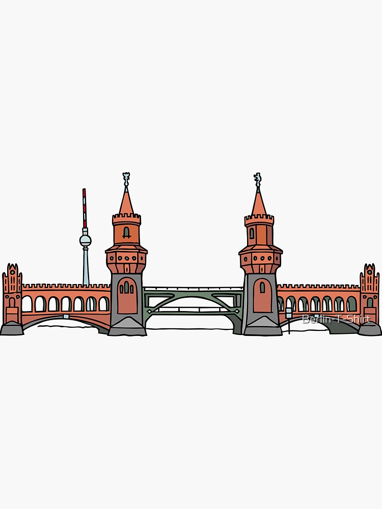 "Oberbaum Bridge in Berlin" Sticker by Berlin-T-Shirt | Redbubble