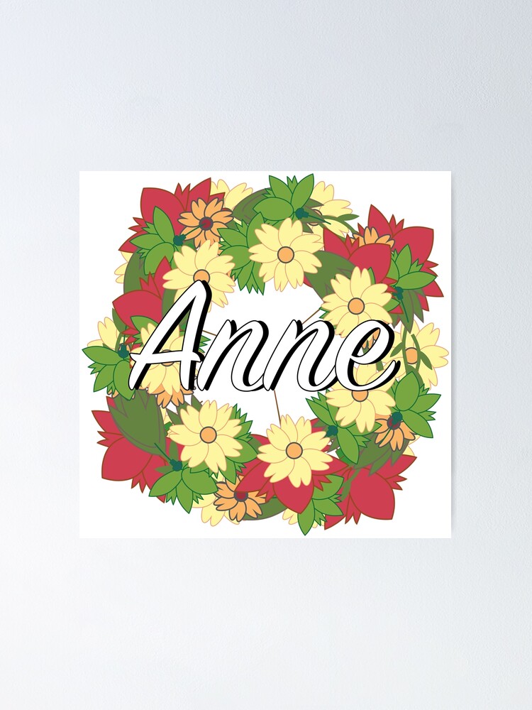 "Anne - Flower Wreath" Poster for Sale by Nevl | Redbubble