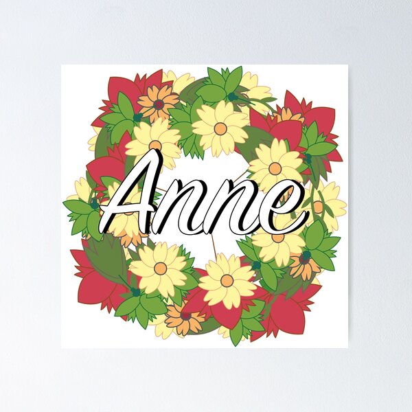 "Anne - Flower Wreath" Poster for Sale by Nevl | Redbubble