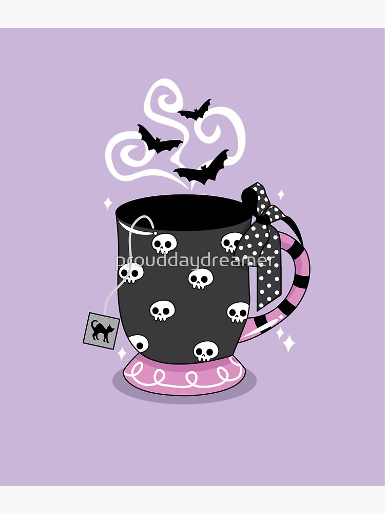 "Spooky Tea" Sticker for Sale by prouddaydreamer | Redbubble
