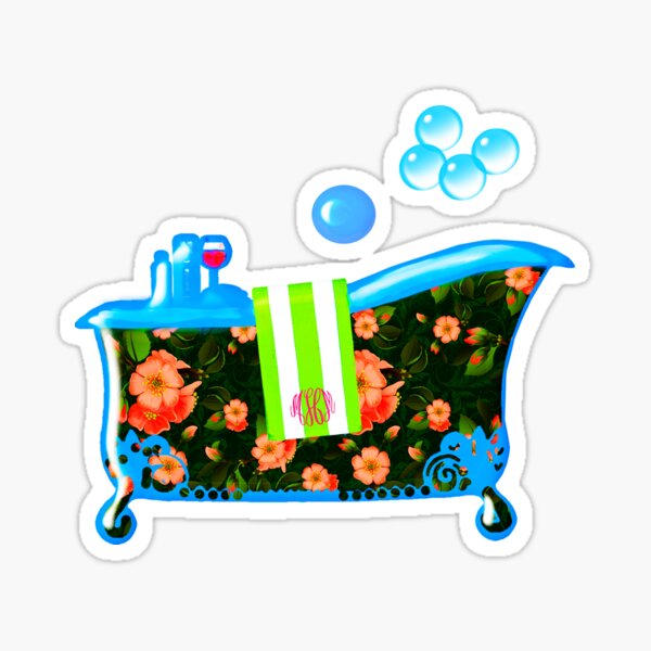 "Bathtub Sticker" Sticker by DusicaP | Redbubble