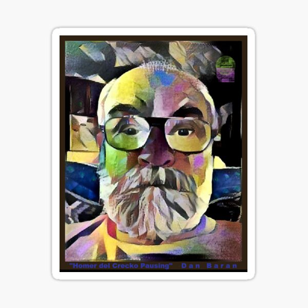 "Painting of Homer" Sticker by DanBaran | Redbubble