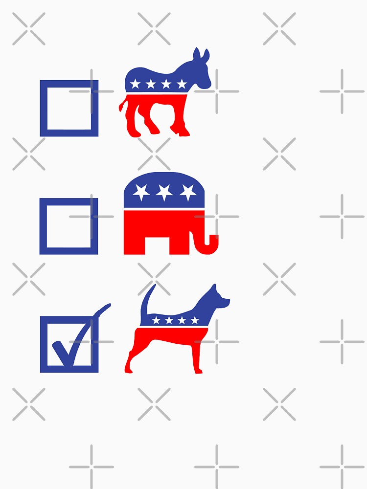 "Vote Democrat Republican Dog" Essential T-Shirt for Sale by ...
