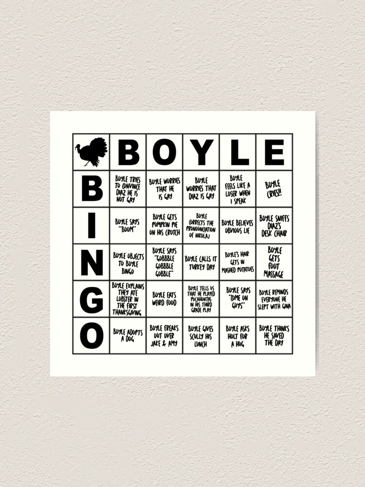 "Boyle Bingo - B99" Art Print for Sale by domiellis | Redbubble