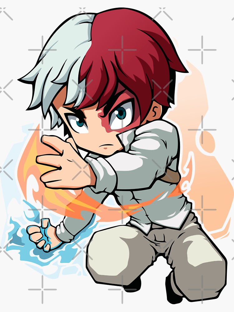 "Todoroki Chibi" Sticker for Sale by FrozenFox | Redbubble