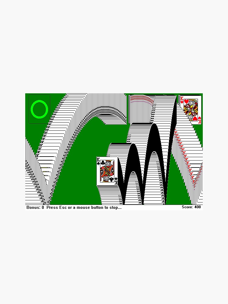 "Solitaire Win Animation" Sticker for Sale by JakeBurns31 | Redbubble