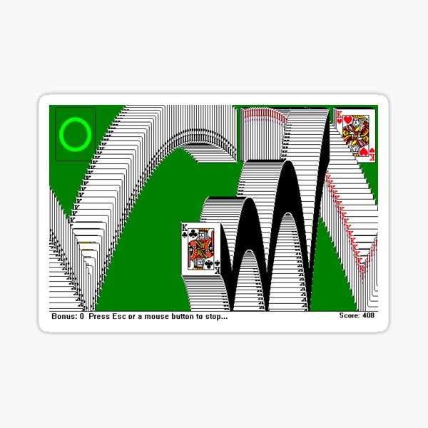 "Solitaire Win Animation" Sticker for Sale by JakeBurns31 | Redbubble