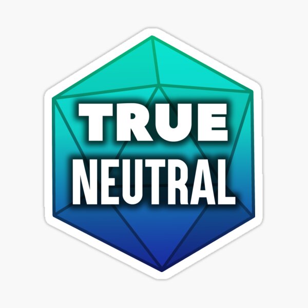 "True Neutral Alignment D20" Sticker for Sale by edmeadart | Redbubble