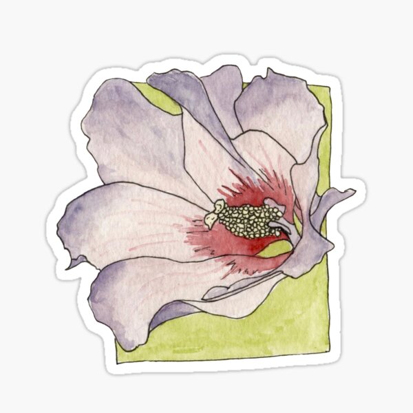 "Rose of Sharon" Sticker for Sale by hellotospace | Redbubble