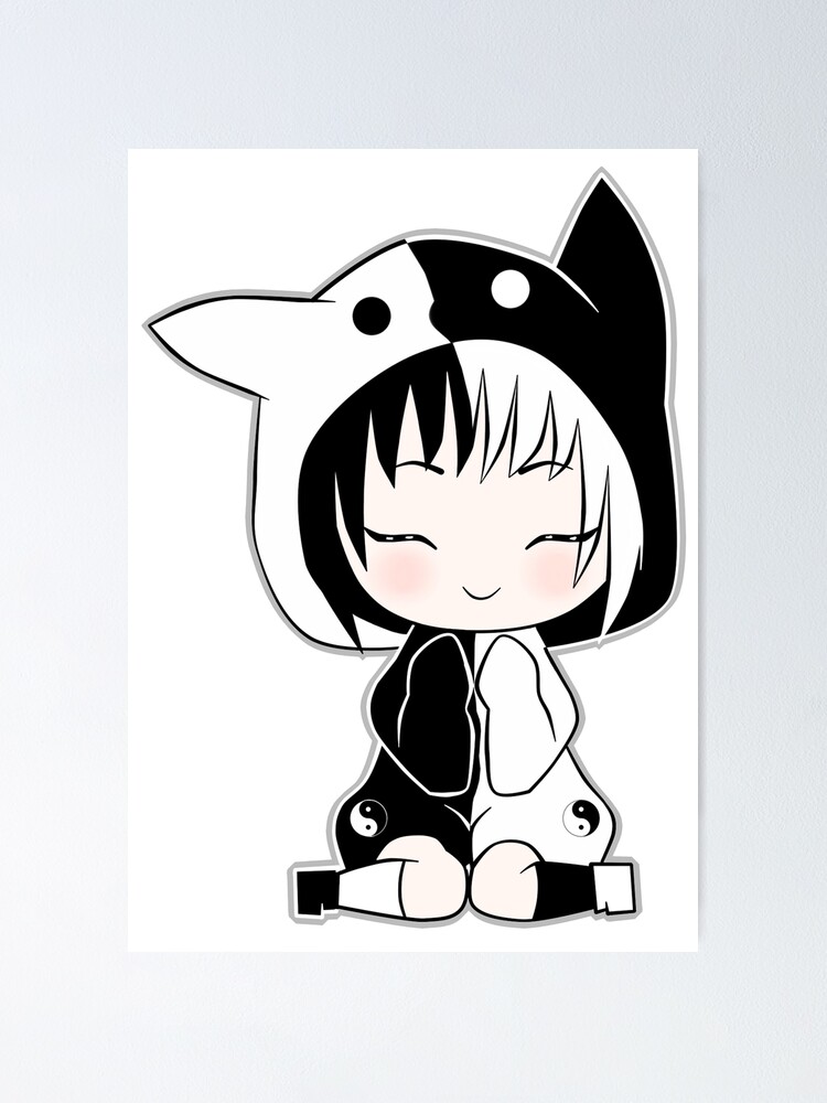 "Cute - Yin Yang chibi" Poster for Sale by matilde-miranda | Redbubble