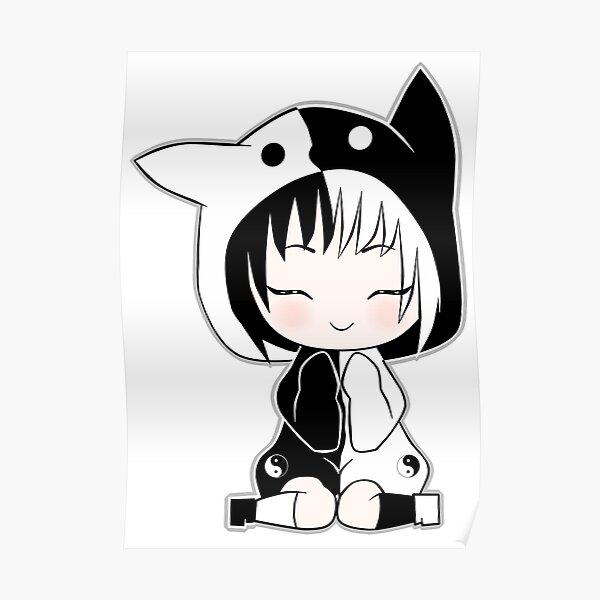 "Cute - Yin Yang chibi" Poster for Sale by matilde-miranda | Redbubble