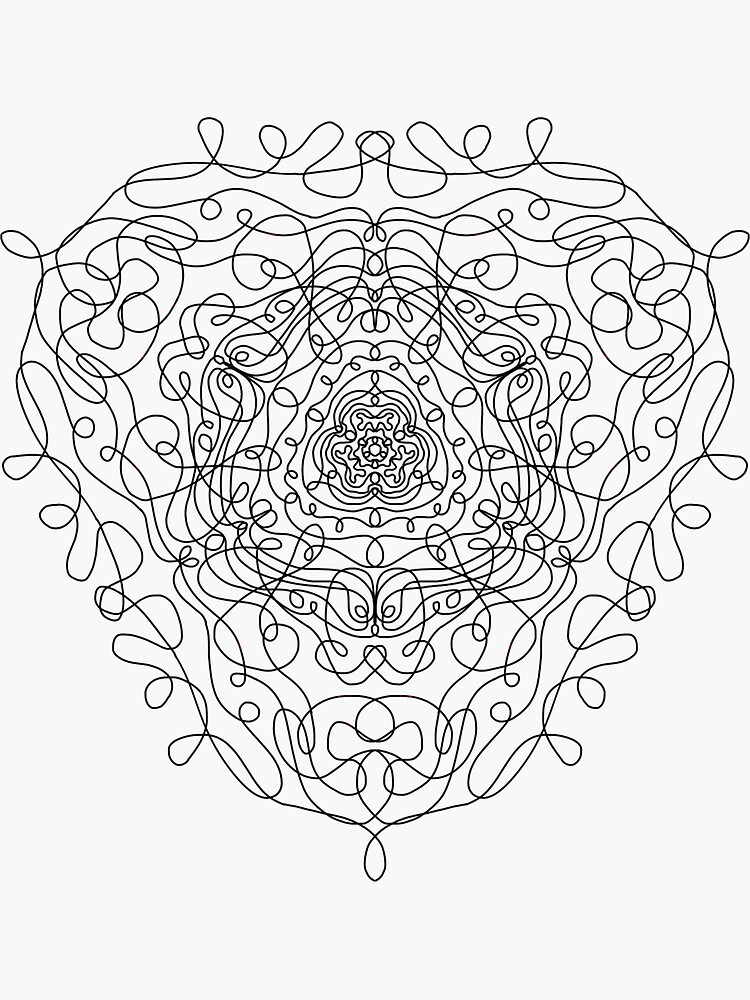 "Tangled Mandala" Sticker for Sale by lejuletre | Redbubble