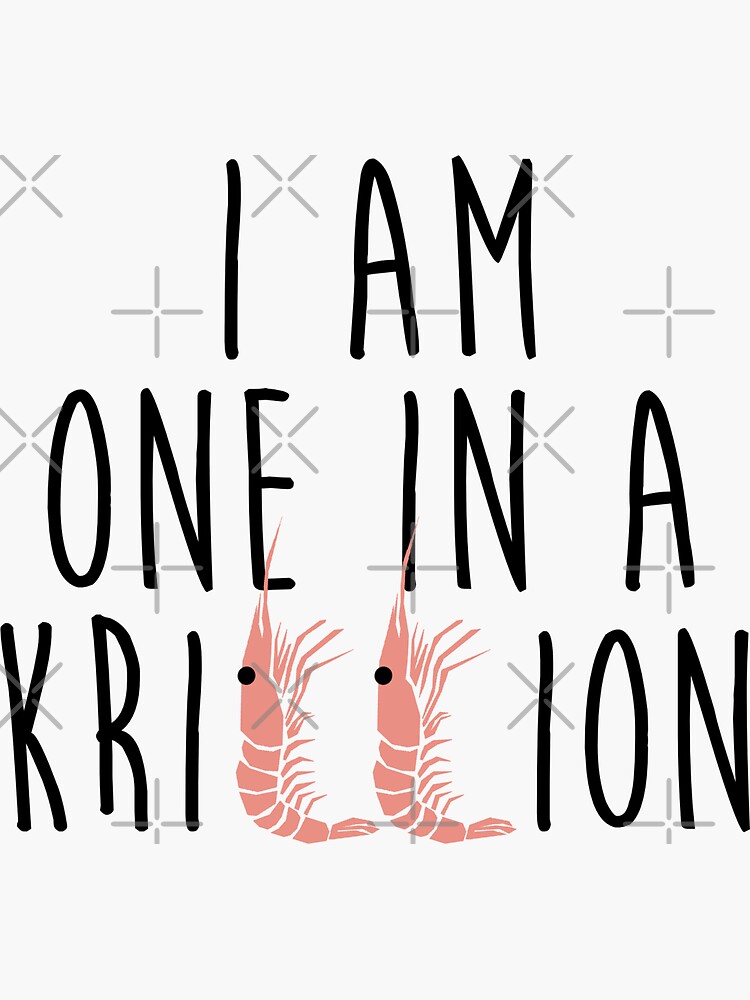 "Krill" Sticker for Sale by mgstein | Redbubble