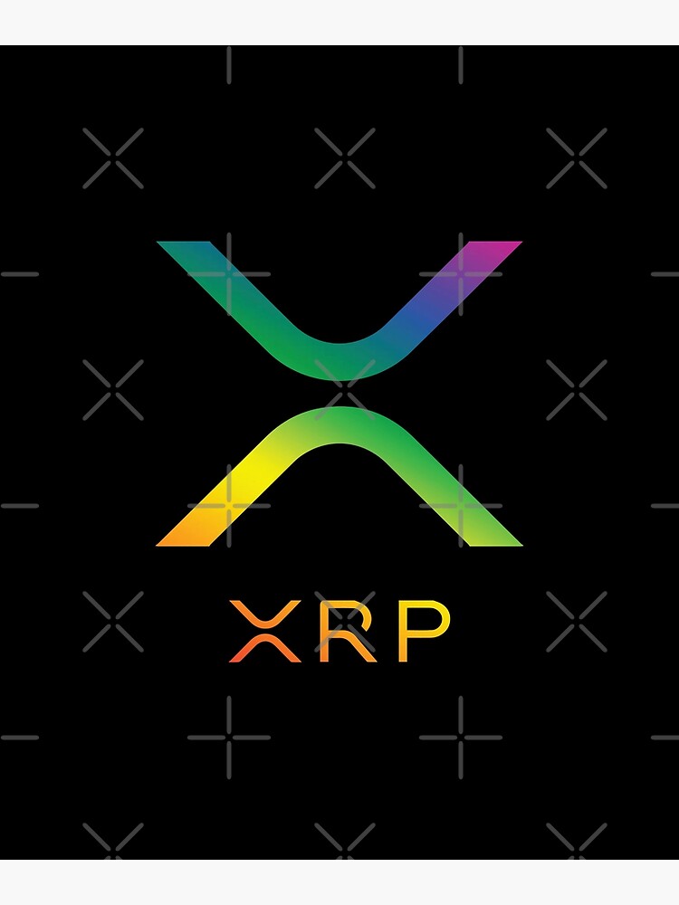 "RAINBOW GRADIENT XRP RIPPLE NEW LOGO " Art Print by subieliu | Redbubble