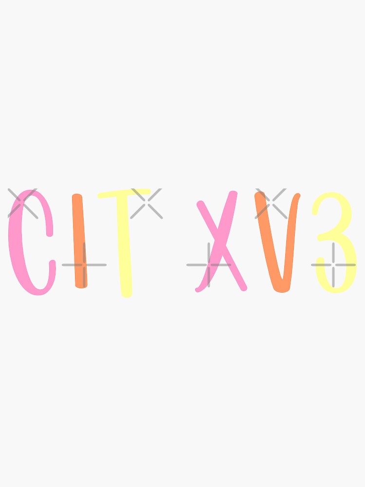"CIT XV3" Sticker for Sale by mgstein | Redbubble