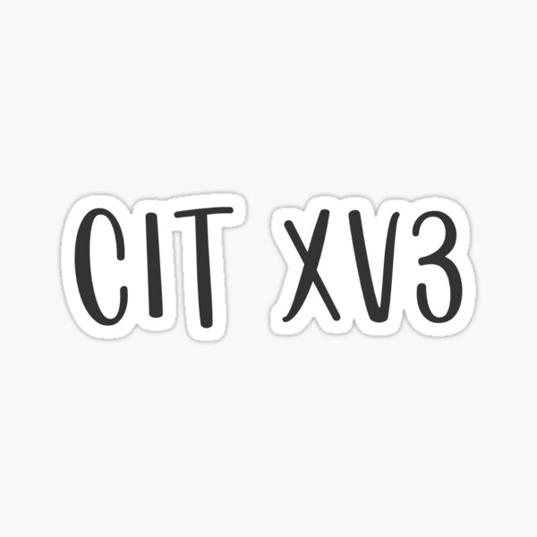 "CIT XV3" Sticker by mgstein | Redbubble