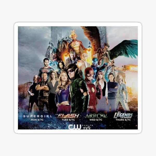 "edit arrowverse team" Sticker for Sale by Arrowverse | Redbubble