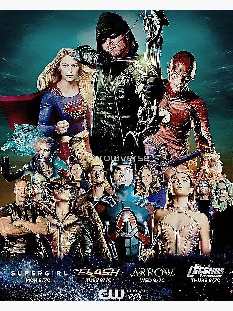 "arrowverse edit " Metal Print for Sale by Arrowverse | Redbubble