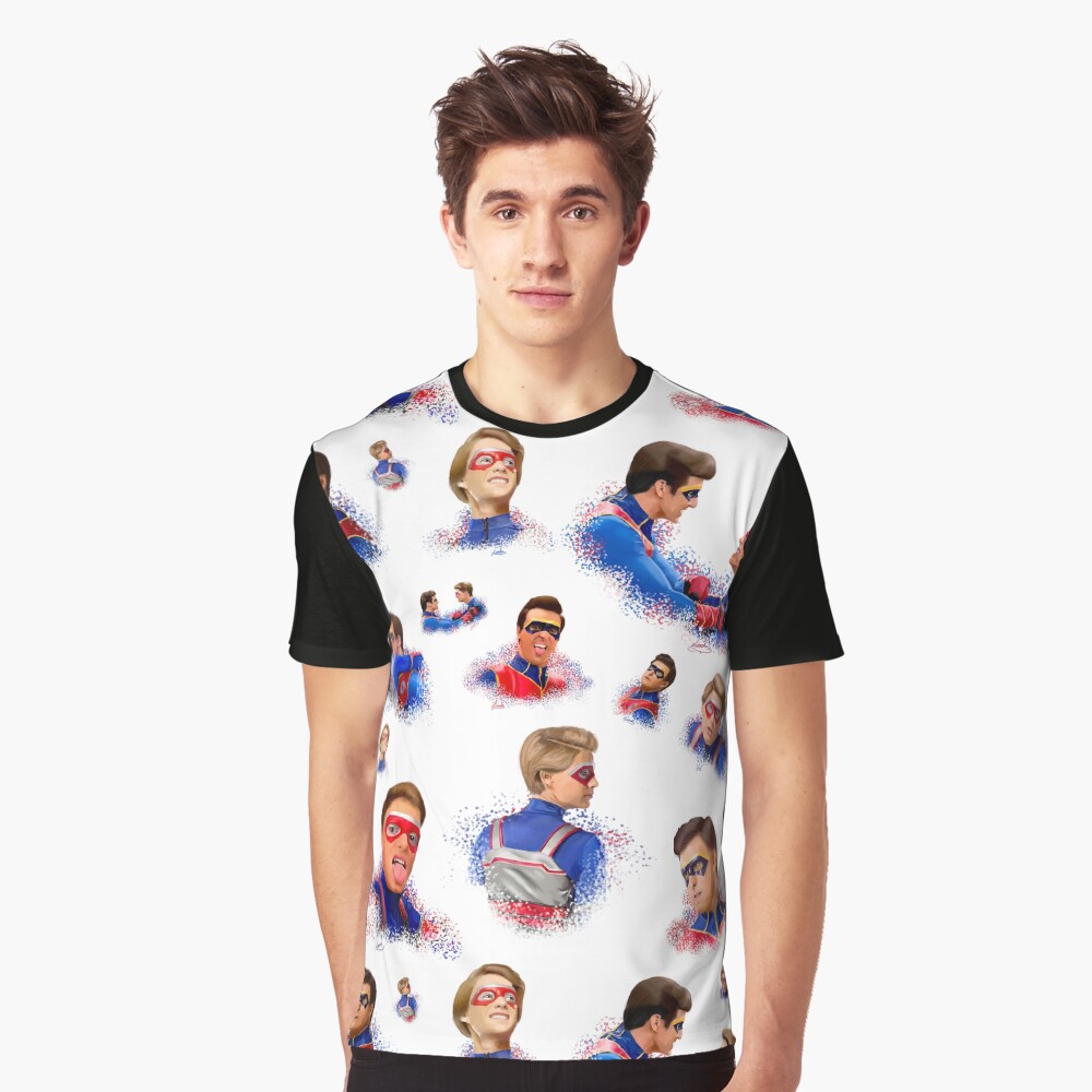 "Captain Man and Kid Danger Drawing Pattern" T-shirt for Sale by ...