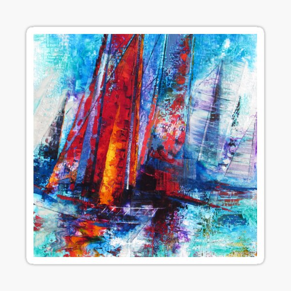 "Racing on the Bay" Sticker for Sale by degillett | Redbubble