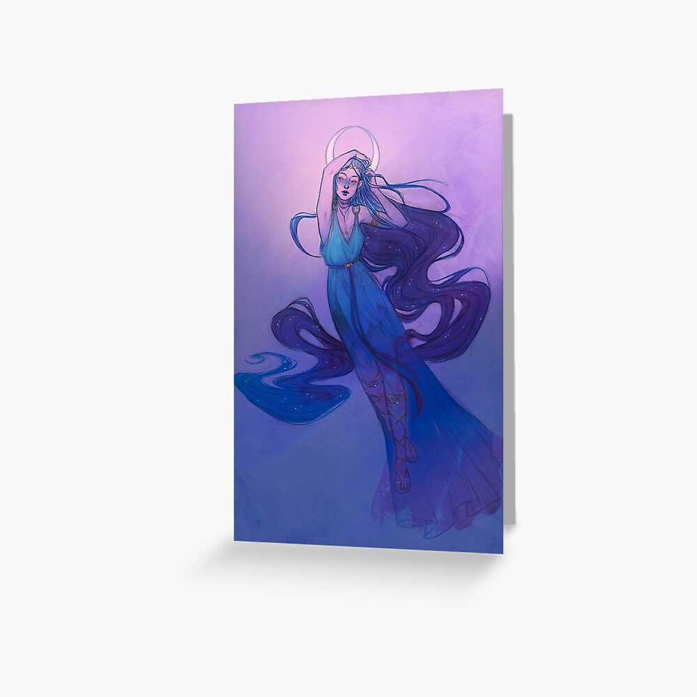"Selene - Greek Goddess of the Moon" Greeting Card by Avvoula | Redbubble