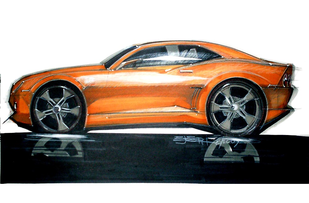"2010 Camaro Original Rendering" by ejosephdesign | Redbubble