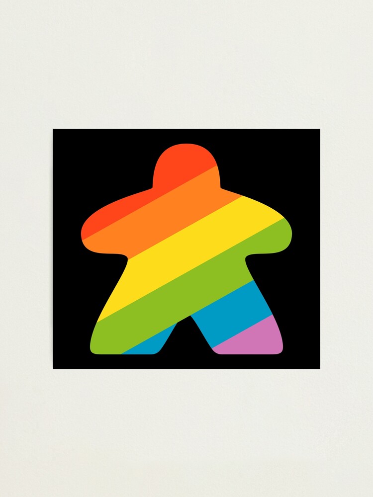 "Rainbow Meeple Board Games - Board Game Meeple Collector" Photographic Print for Sale by ...