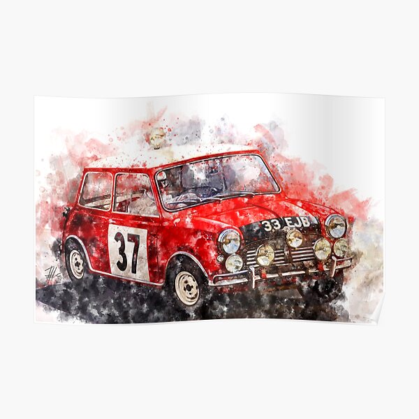 "Mini Cooper, Rallye, 33EJB" Poster by theodordecker | Redbubble