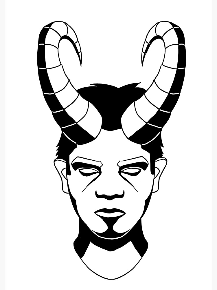 "Horned Man" Poster by DrunkGecko | Redbubble