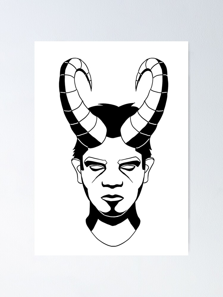 "Horned Man" Poster by DrunkGecko | Redbubble
