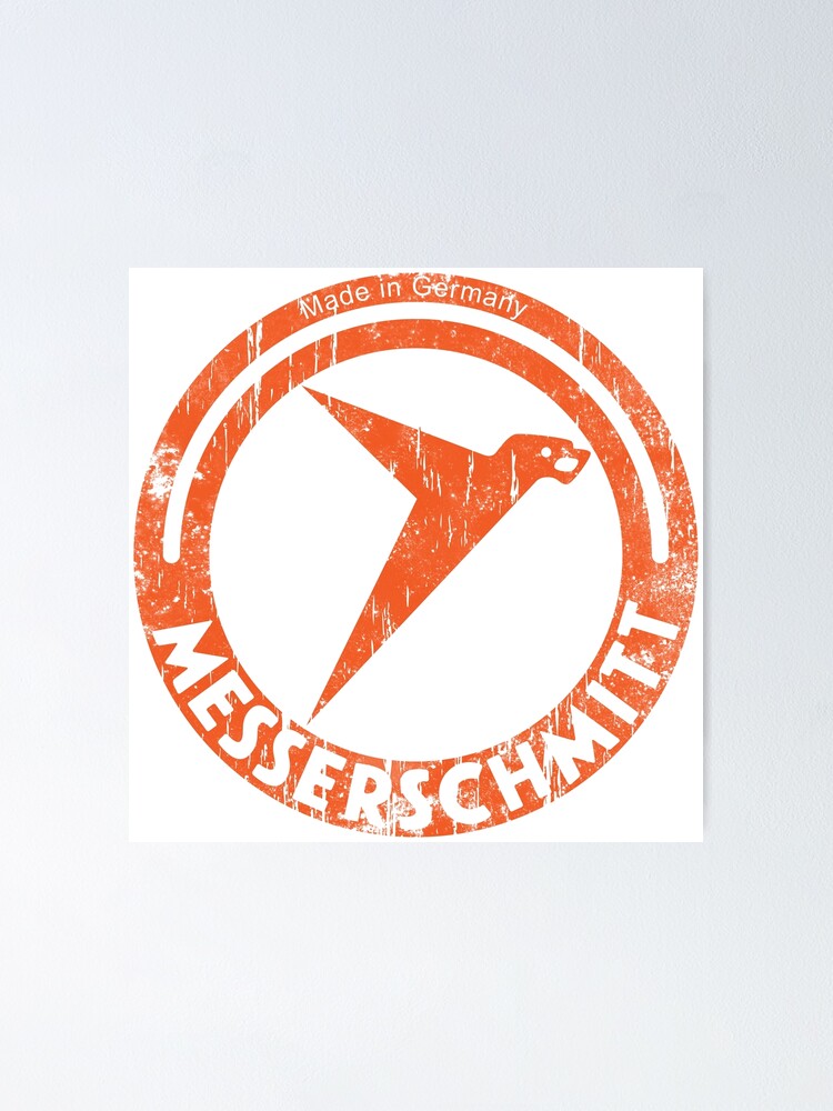 "Messerschmitt German Aircraft Vintage Logo WW2" Poster von quark ...