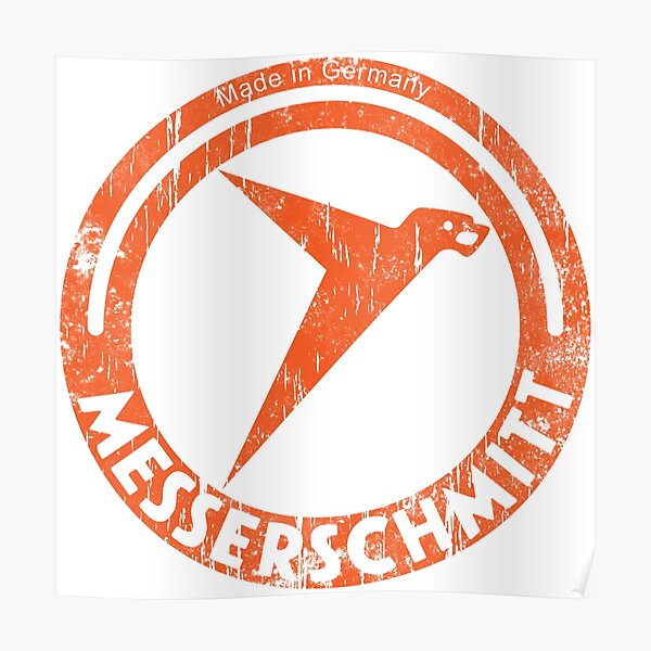 "Messerschmitt German Aircraft Vintage Logo WW2" Poster von quark ...