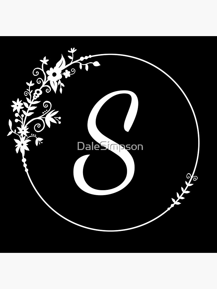 "Black and White Initial Letter S " Sticker for Sale by DaleSimpson ...
