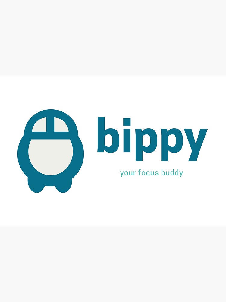"Bippy Logo & Slogan" Sticker by bippyrobot | Redbubble