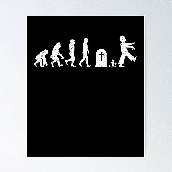 "Zombie Evolution" Poster for Sale by Kieran Abbott | Redbubble
