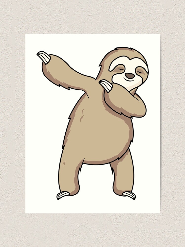 "Sloth Dab" Art Print by cwardwell | Redbubble