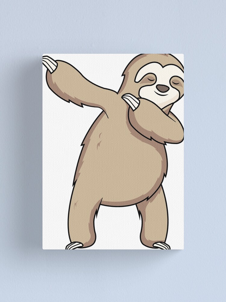 "Sloth Dab" Canvas Print for Sale by cwardwell | Redbubble