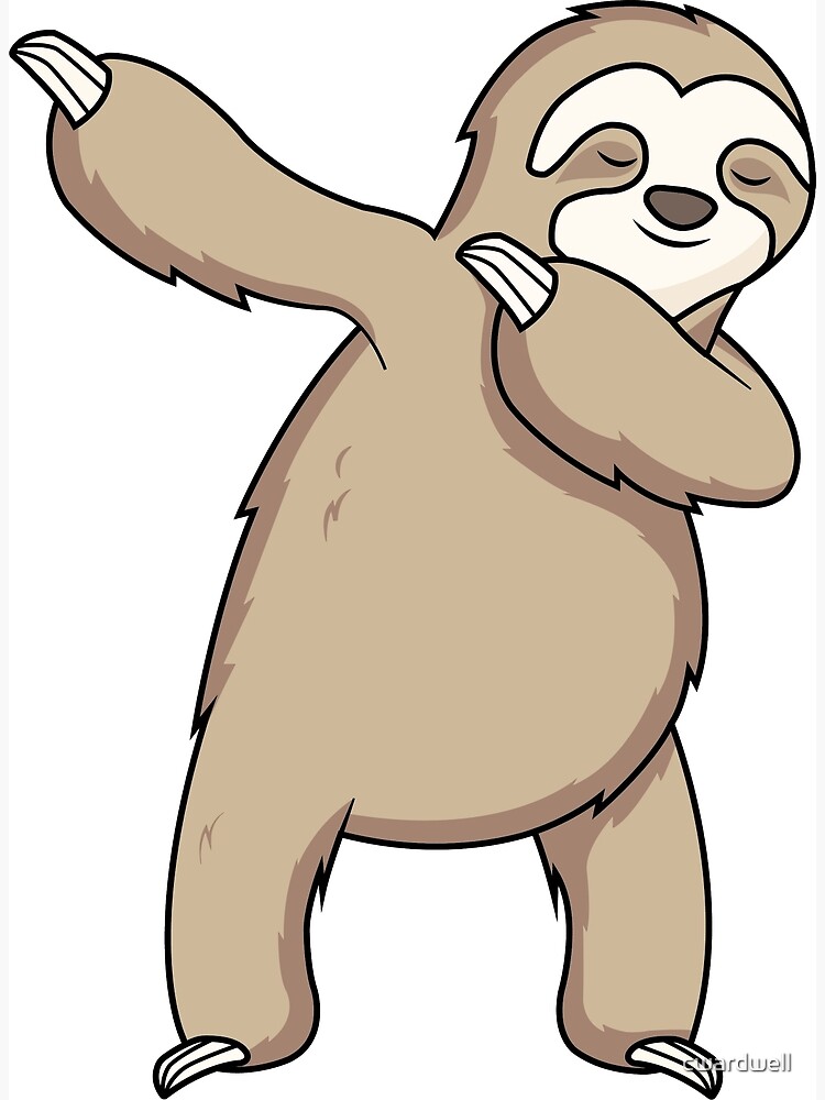 "Sloth Dab" Art Print by cwardwell | Redbubble