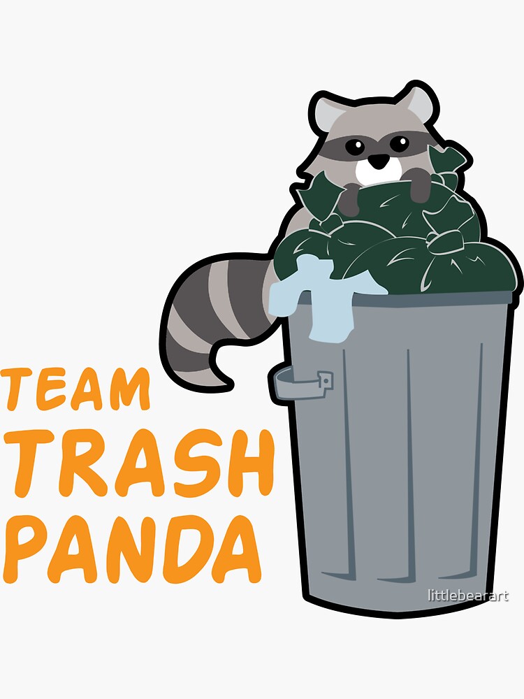 "Team Trash Panda" Sticker for Sale by littlebearart | Redbubble